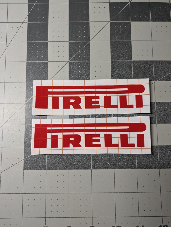 Pirelli (x2) PAIR Vinyl Decal Sticker Graphics Logo Racing Tires JDM | eBay