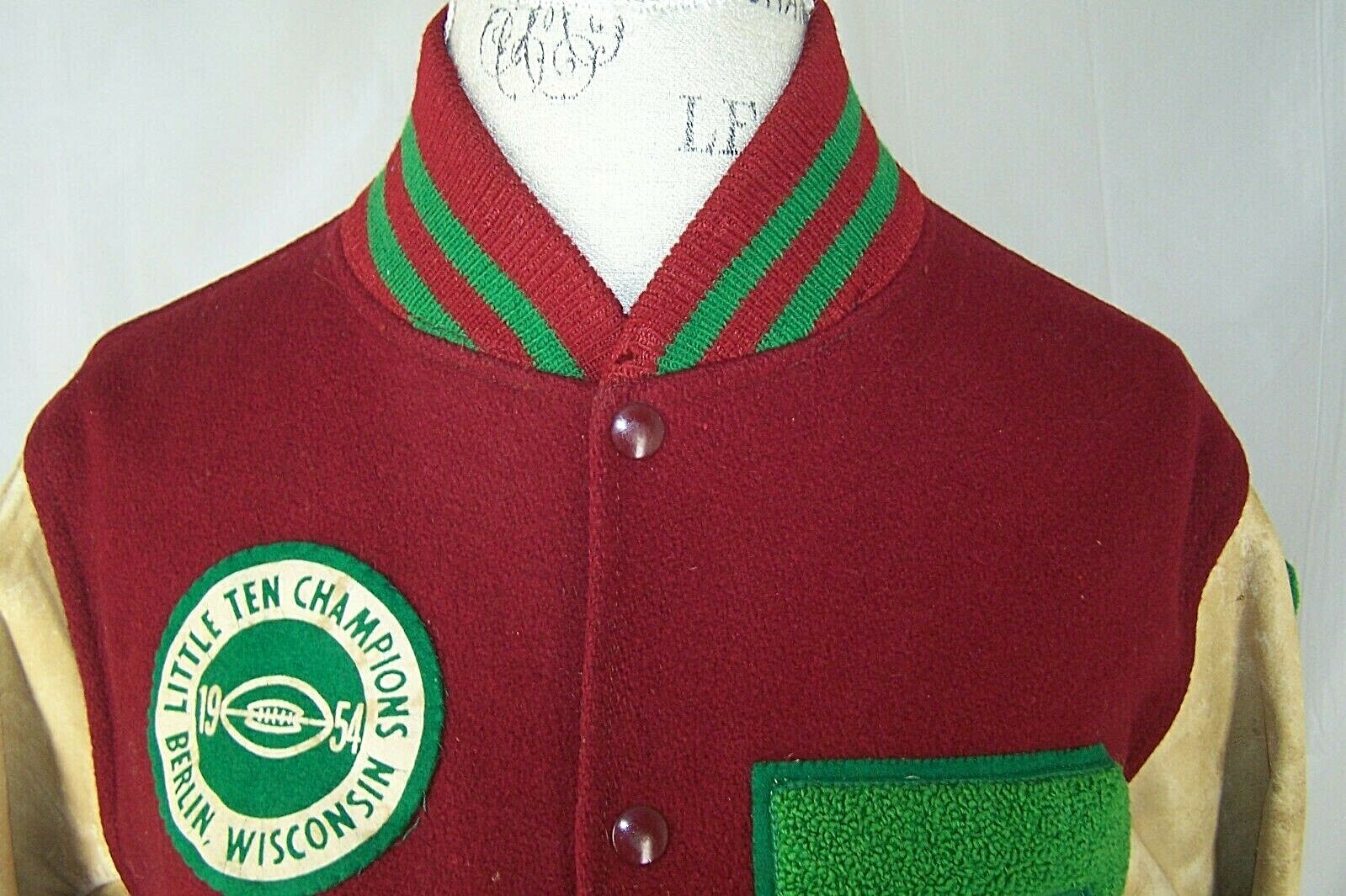 Berlin Wisconsin High School Letterman Varsity Wool Jacket Little Ten ...