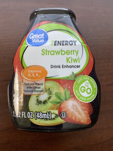 Great Value Energy Strawberry Kiwi Liquid Water Drink Enhancer 1.62 Oz ...