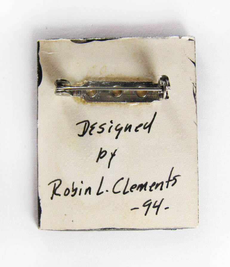 Whimsical Vintage Robin L. Clements 1994 Artisan Pin Brooch | eBay