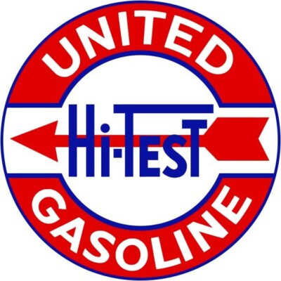 United Hi-Test Gasoline NEW Sign 40" Dia. Round USA STEEL | eBay