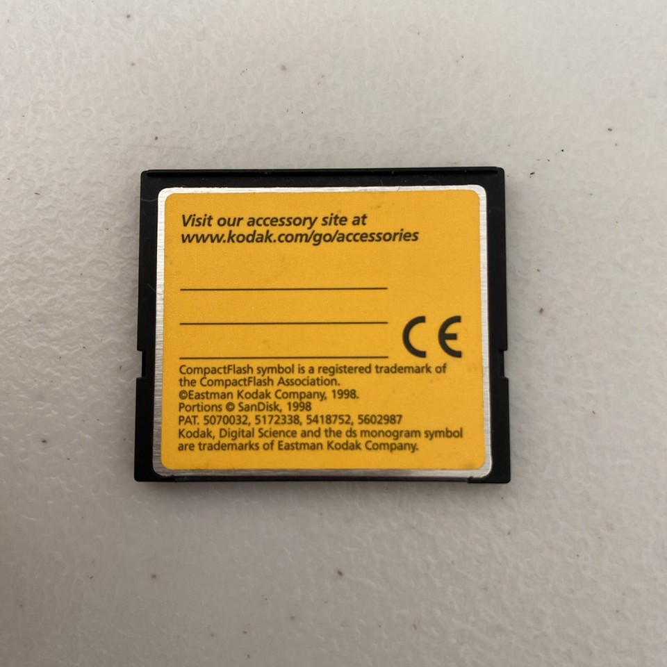 KODAK PICTURE CARD COMPACT FLASH 8MB MEMORY CARD UNTESTED J7-5(10) | eBay
