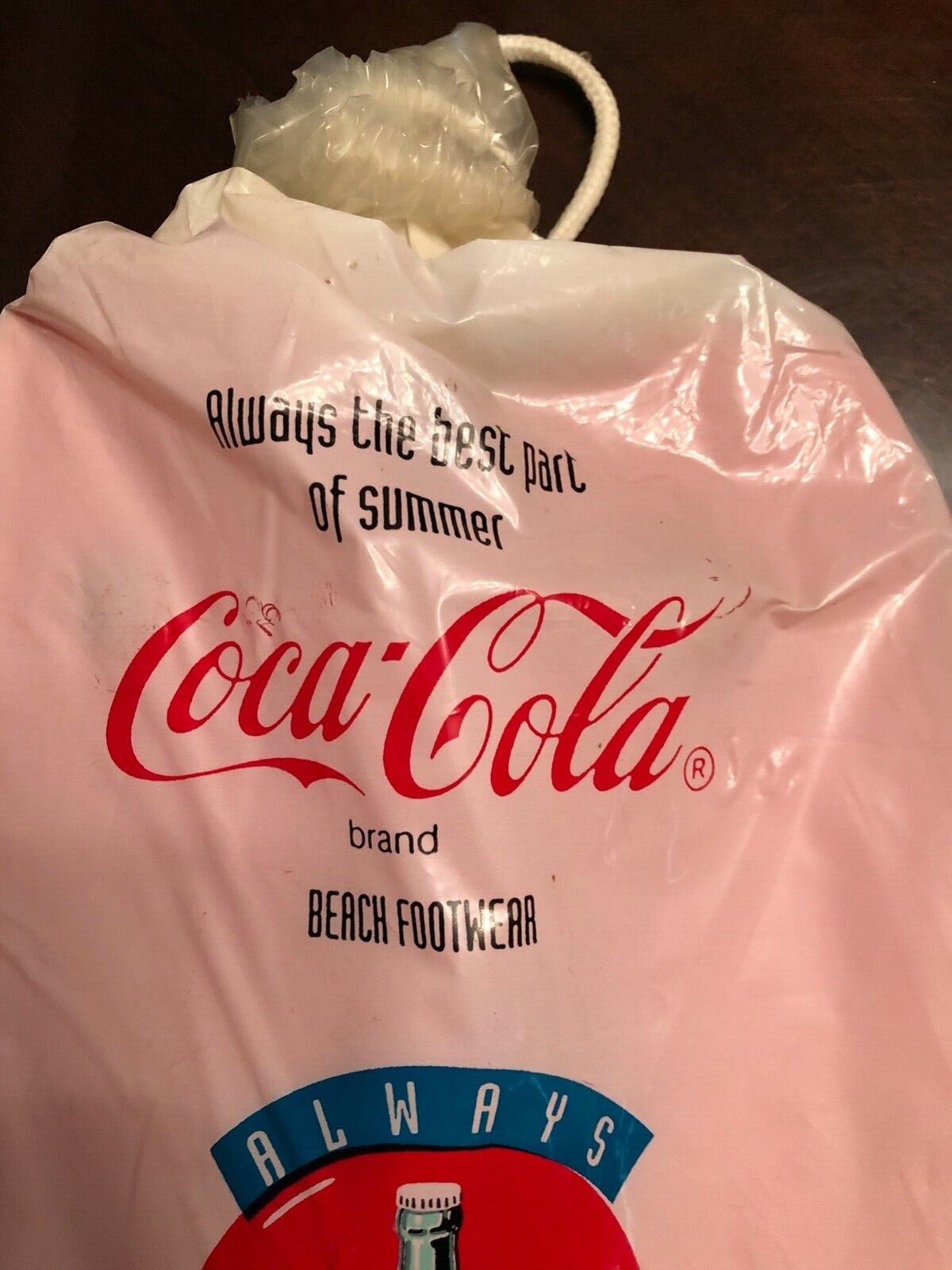VINTAGE 1995 Coke Coca Cola Flip Flops Sandals RED POLAR BEAR BEACH ...