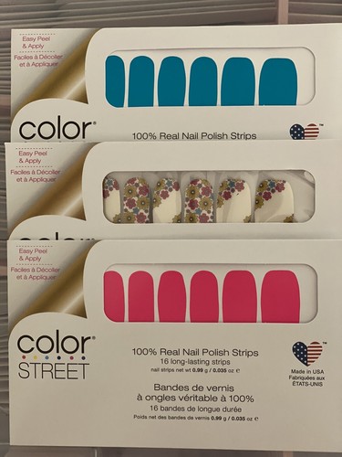 Color Street Lot Of 3 Retired - Love Ya Bunches, Gloss Angeles, Blue ...