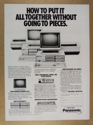 1987 Panasonic Business Partner 286 Computer vintage print Ad | eBay
