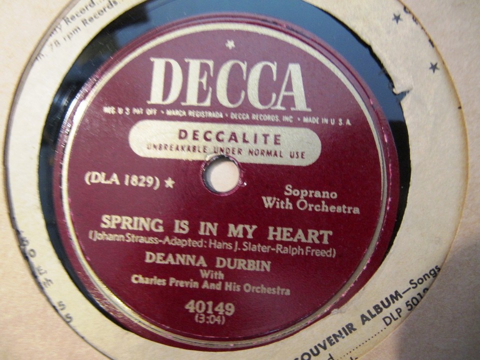 1939 DEANNA DURBIN MOVIE First Love Madama Butterfly Un Bel Di/ Spring ...