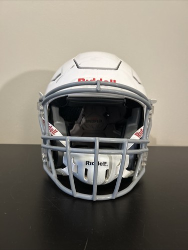 2019 Riddell Speed Flex Football Helmet Glossy White/Grey Facemask ...