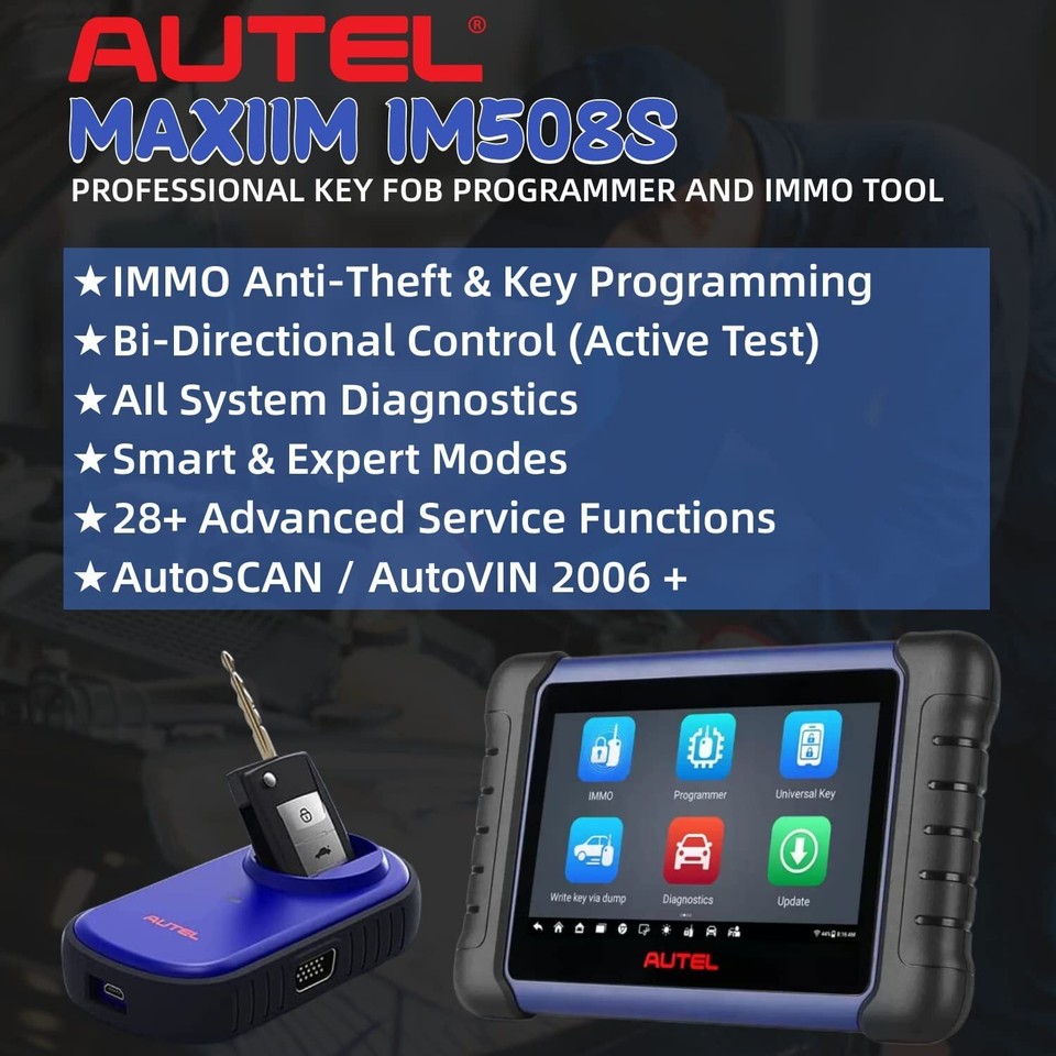 Autel MaxiIM IM508S XP400 PRO key fob Programming Scanner Bi ...
