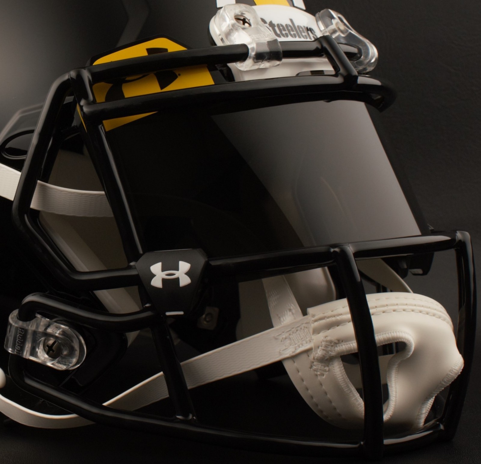 PITTSBURGH STEELERS NFL Football Helmet with BLACK-TINT Visor / Eye ...
