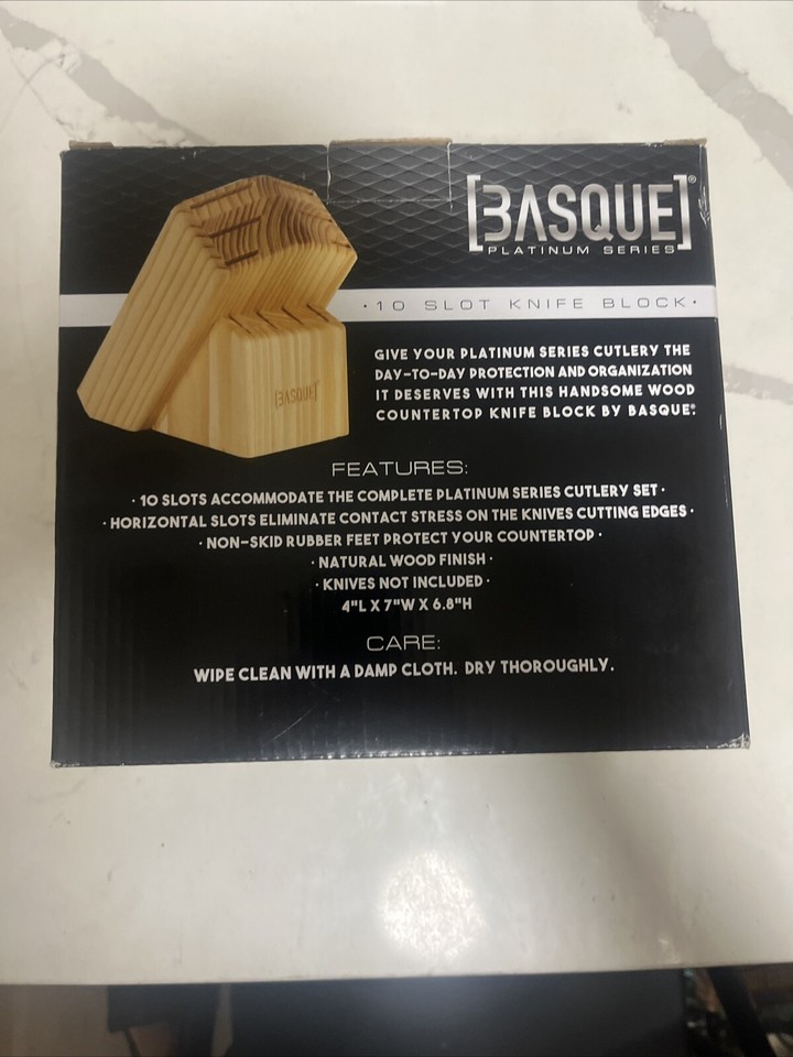 Basque Platinum Series 10 Slot Knife Block Only - Wood Brand New | eBay