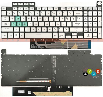 ASUS FX507Z FA507R FX507ZC FX707 FX517 FA707R White Keyboard US ...