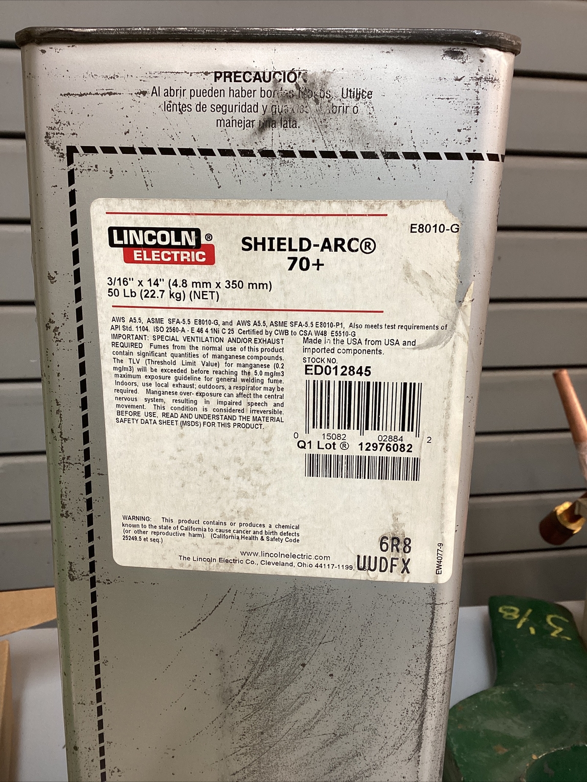Lincoln Electric Shield Arc 70+ 3/16'' x 14'' 50lbs/can ED012845 | eBay