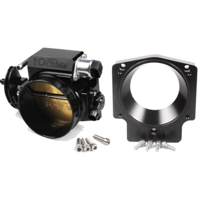 New 102mm Throttle Body+TPS IAC Adapter Plate For GM III LS1 LS2 LS6 ...