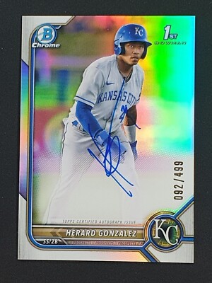 2022 BOWMAN CHROME HERARD GONZALEZ 1ST AUTO REFRACTOR /499 #CPA-HG ...