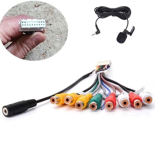 20 Pin Plug Car Stereo Audio RCA Output Wire Aux-in Adapter Cable w ...