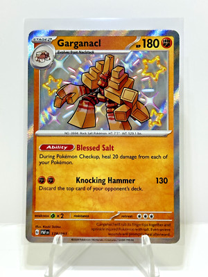 Pokémon TCG Garganacl Scarlet & Violet: Paldean Fates 178/091 Holo ...