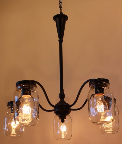 Primitive Bronze Ceiling Hanging Chandelier Cottage Farmhouse Style ...