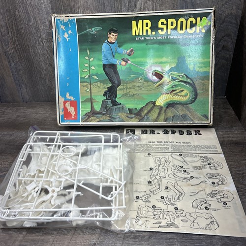 Rare Vintage 1968 AMT Star Trek Mr Spock Model Kit # S956 Original NOT ...