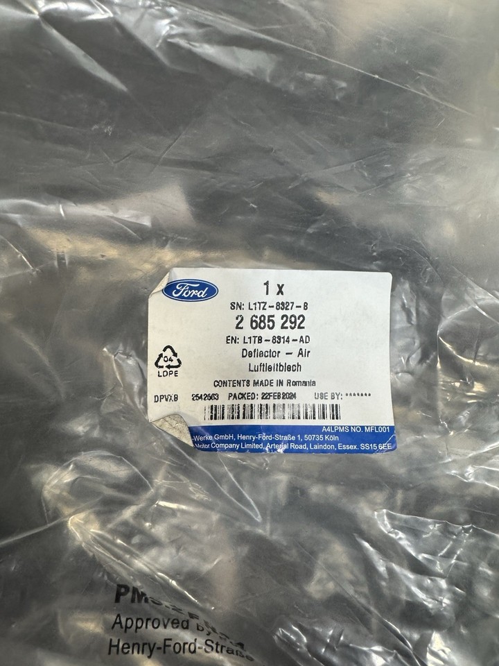 Genuine Ford Puma 2020-2025 Air Deflector New P/N 2685292 | eBay UK
