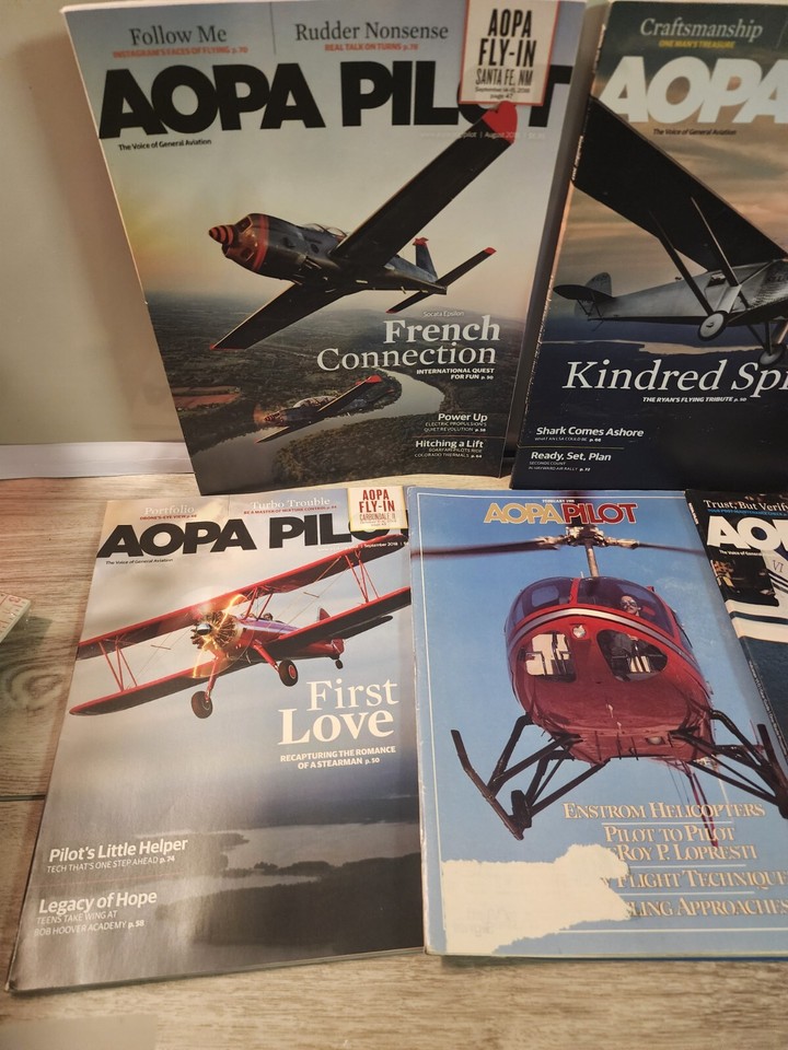 AOPA PILOT 7 ISSUES OF MAGAZINE FLIGHT PLANES HELICOPTERS BACK ISSUES ...