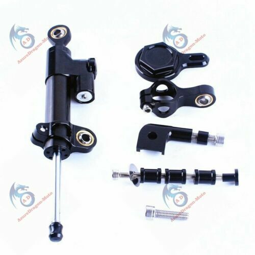 Steering Damper Mounting Kit Black Stabilizer Motorcycle For Yamaha YZF ...
