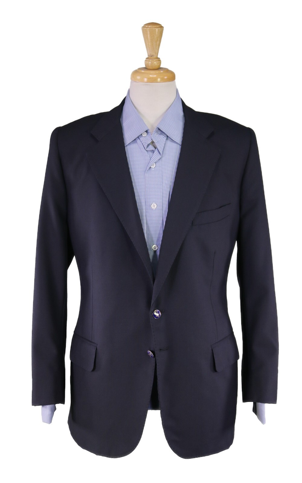 Sills by Martin Greenfield Navy Blue w/ Metal Buttons Custom Wool ...