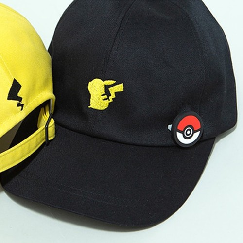 CA4LA FIND YOUR Kanto Region POKÉMON POCKET MONSTERS PIKACHU CAP BLACK ...