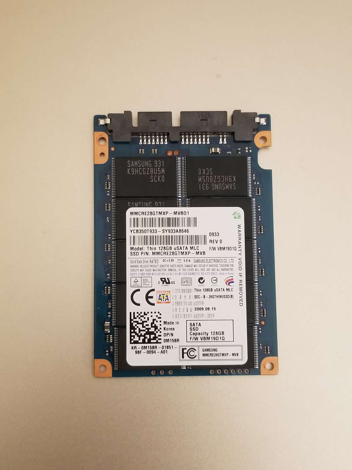 Dell 128GB Thin Usata MLC SSD HDD Hard Drive 0M158R MMCRE28GTDXP-MVBD1 ...