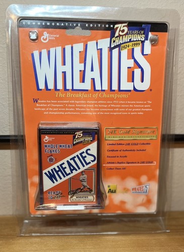 1999 Commemorative Mini Wheaties Box Lou Gehrig 24k Gold Replica ...