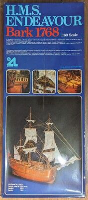 Artesania Latina H.M.S. Endeavour Bark 1768 Scale 1:60 Model Kit Boat ...