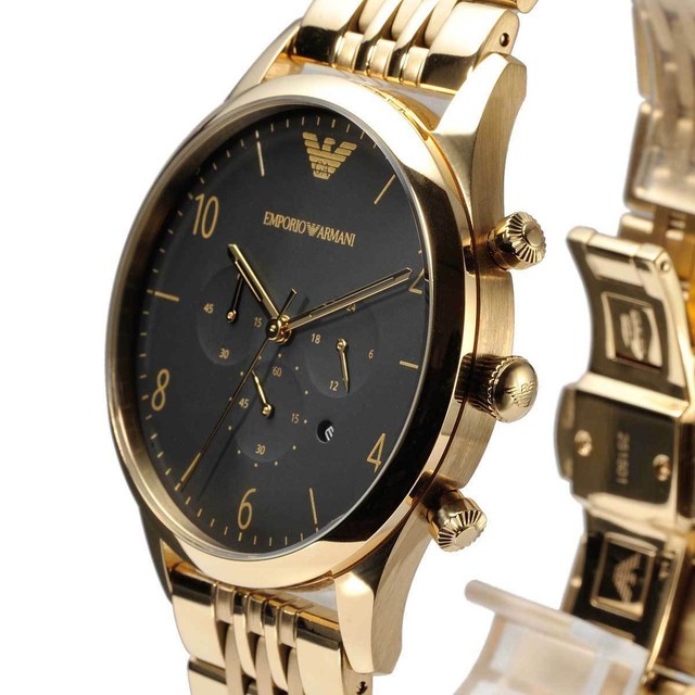 Emporio Armani Men's Beta AR1893 Gold Stainless-steel Quartz Watch for ...