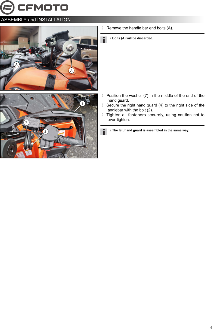 CFORCE ATV Handguard Kit Black, CFMOTO OEM (9AW-804700-2000) | eBay