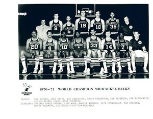 1970 1971 WORLD CHAMPION MILWAUKEE BUCKS 8X10 TEAM PHOTO ALCINDOR ...