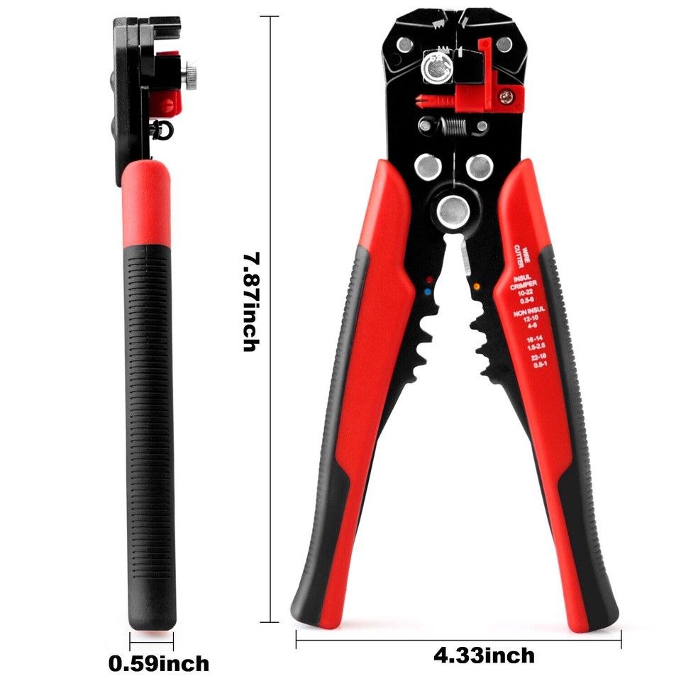 Adjustable Automatic Wire Striper Cutter Stripper Crimper Pliers ...