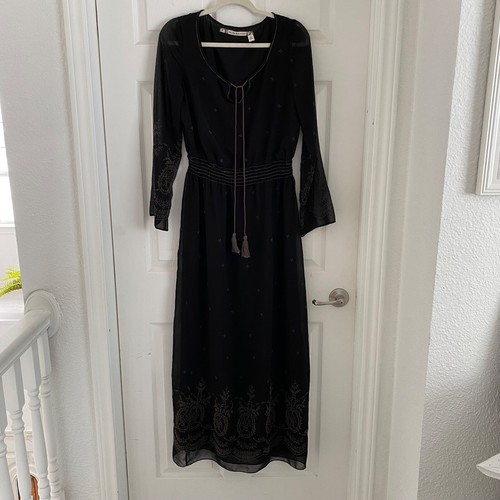 Chelsea & Violet - Long Sleeve Embroidered Maxi Dress - Size S | eBay