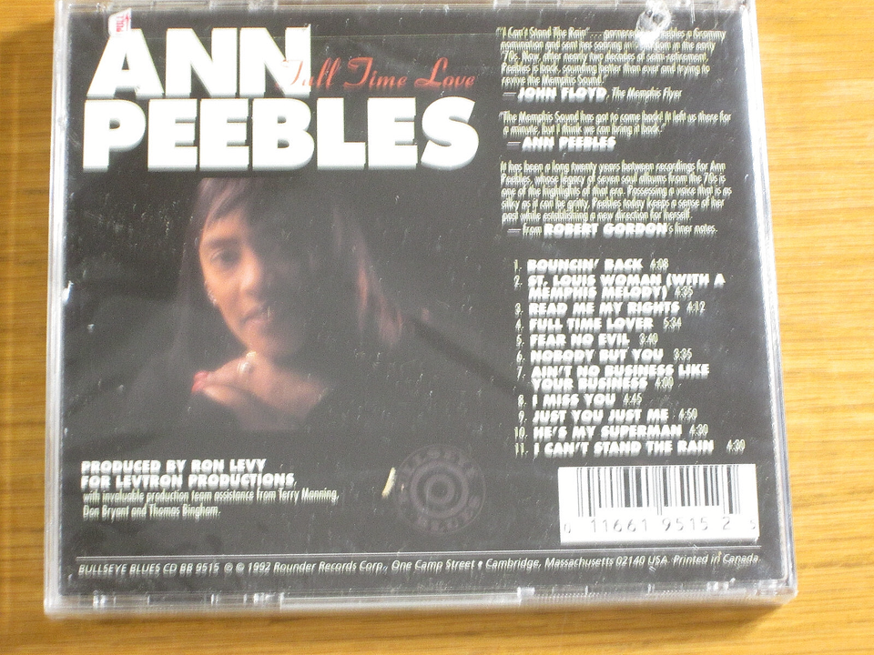 BRAND NEW SOUL / BLUES CD - ANN PEEBLES - "FULL TIME LOVE" | eBay