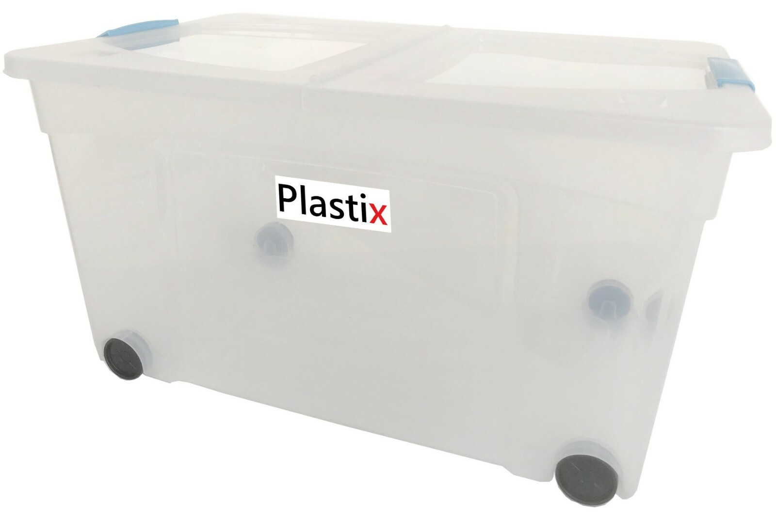 Plastic Storage Box Clear Boxes with Lids Clip Locking Large Store Home ...