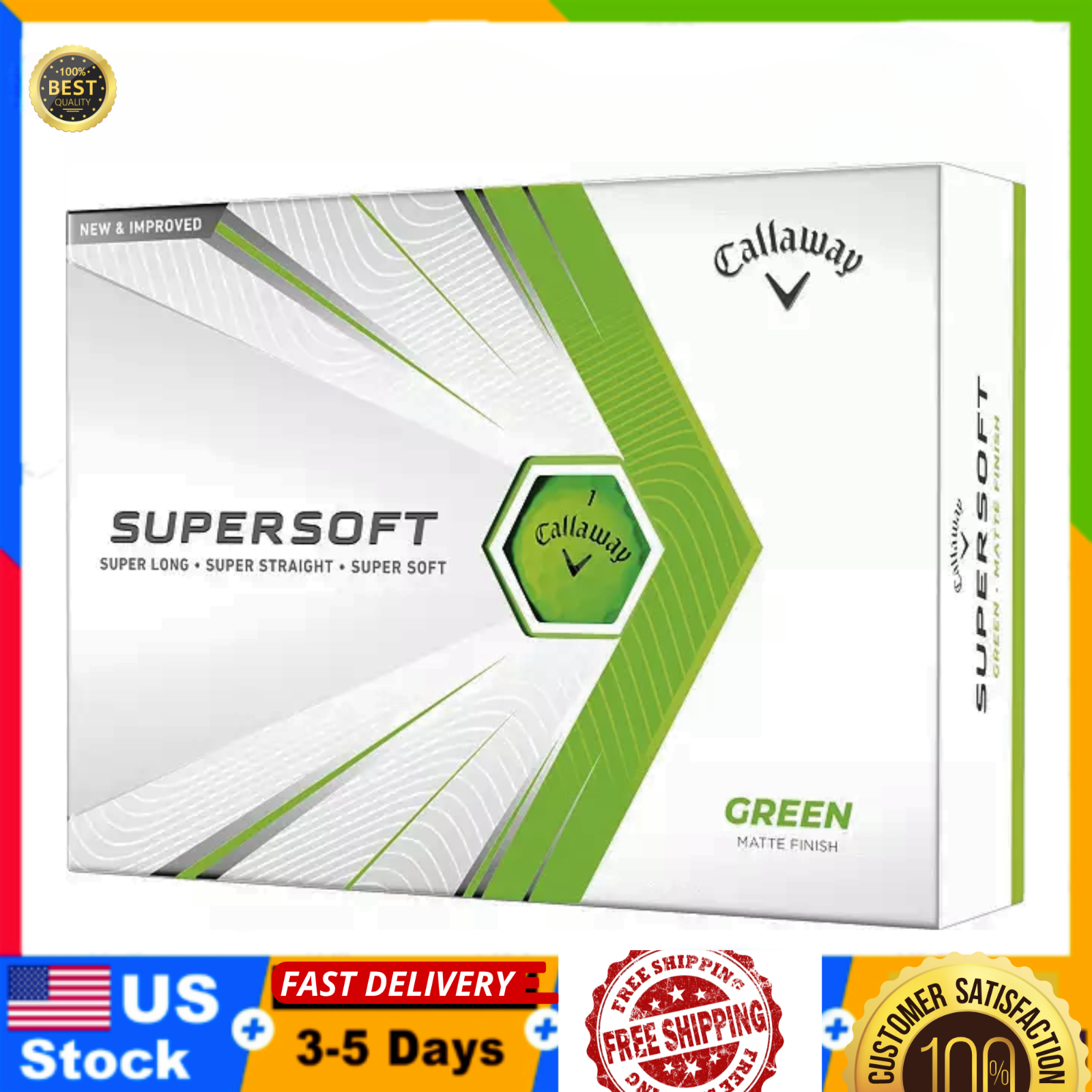 Callaway 2021, Supersoft Matte Green Golf Balls, Pack of 12 balls | eBay