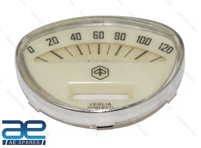 Vespa Rally Speedometer Face Kit 0-120 Kmh With Piaggio Logo | eBay