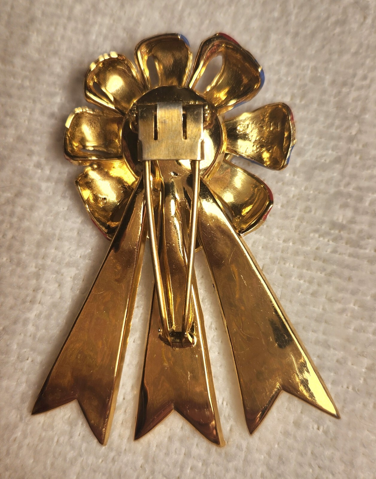 HTF Silson French Cockade Fur Clip Pin Brooch WWII Vintage Enamel Red ...