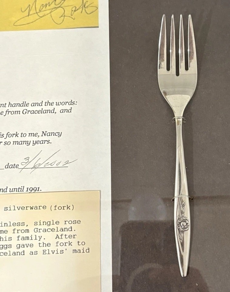 Elvis Presley Personal Silverware Fork From Graceland - Maid Nancy ...