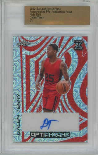 2022 Leaf Optichrome Proof Mojo Red Dalen Terry 1/1 Auto RC Rookie | eBay