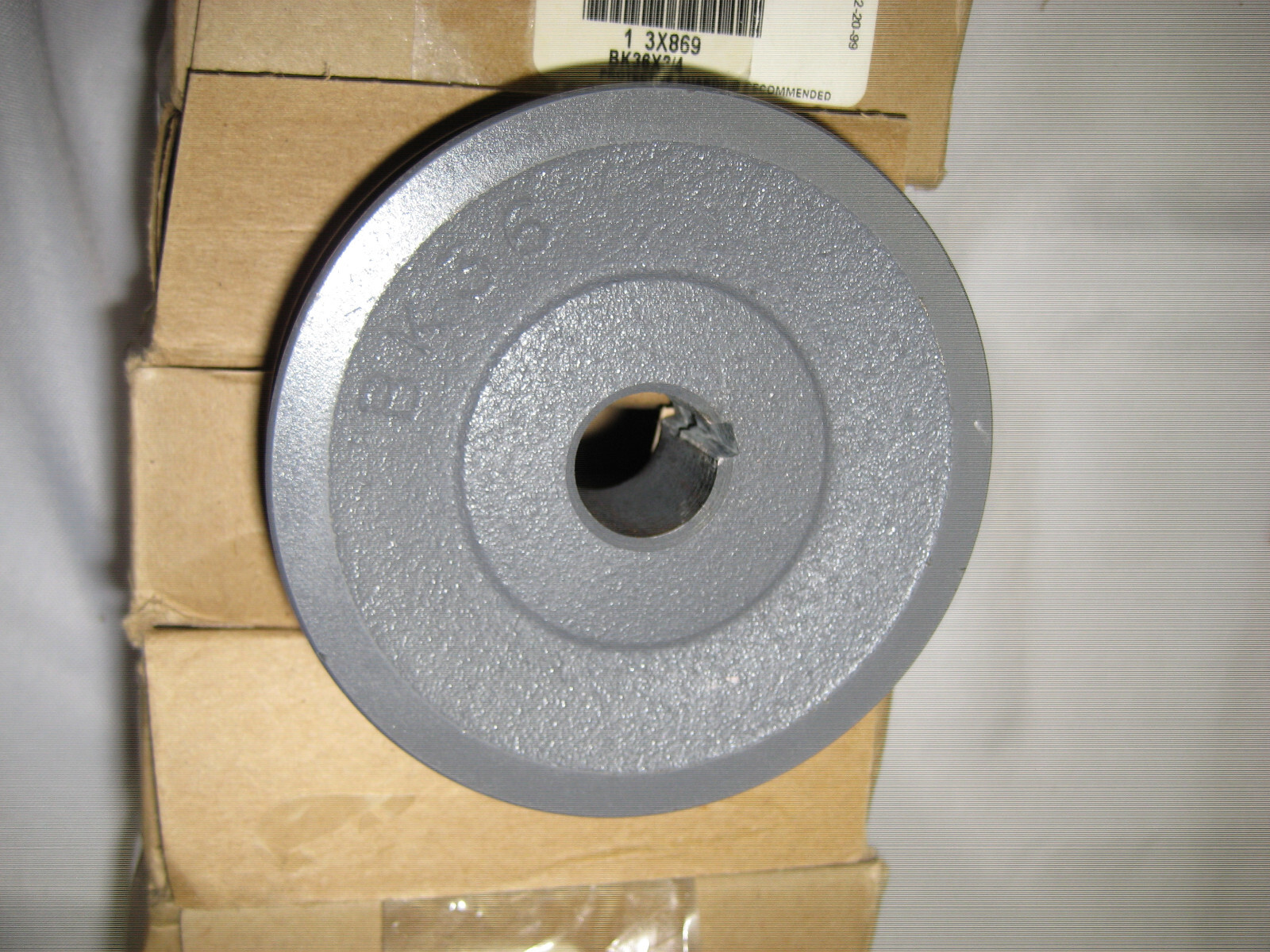 BK36X3/4 Browning 1 Groove Cast Iron FHP - Finished Bore Sheave /pulley ...