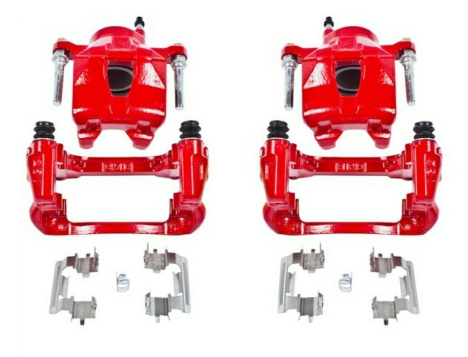 Red powder coated Brake Calipers R/L | eBay