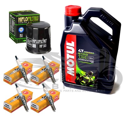Honda RVF400 NC35 VFR400 NC30 + HiFlo Filter + Spark Plugs service pack ...