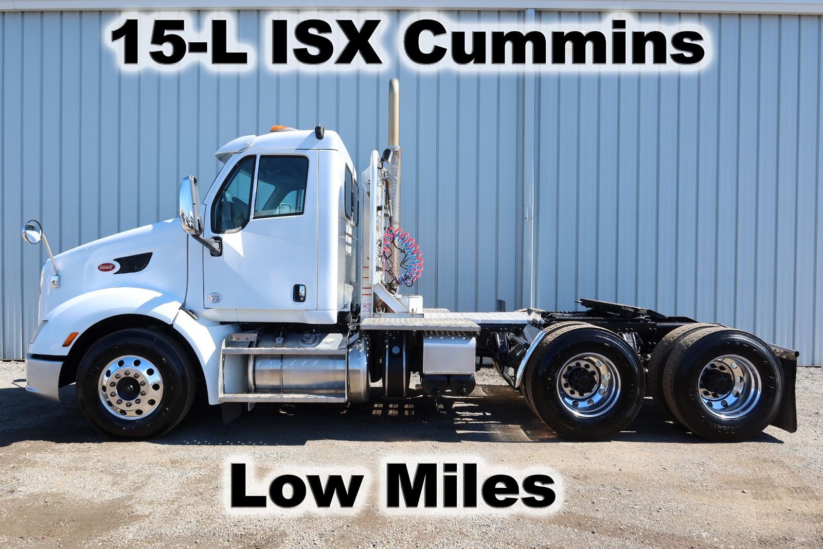 PETE 587 DAYCAB SEMI ISX-15 TANDEM AXLE TRACTOR TRUCK DELIVERY HAUL LOW ...