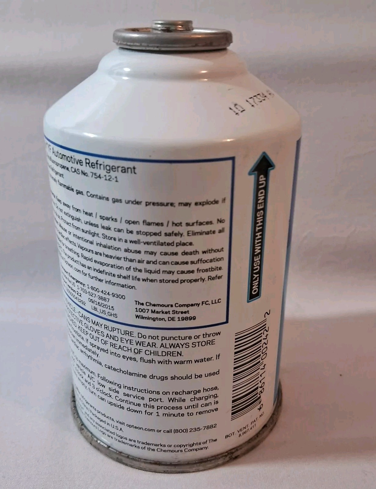 (1) Can Sealed Opteon YF Freon 12oz HFO-134yf Car Air Conditioning ...