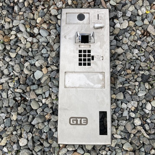 Vintage GTE Verizon Frontier Payphone Armor Cover Steel Face Plate Coin ...