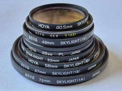HOYA Camera Filters Multibuy Various Sizes Skylight CPL Colour Cross ...