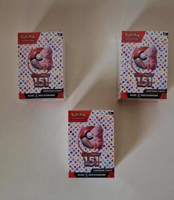 3 BOX 151 NUOVI Pokemon 151 Bundle Box Confezione 6 Pacchetti Sigillato ...